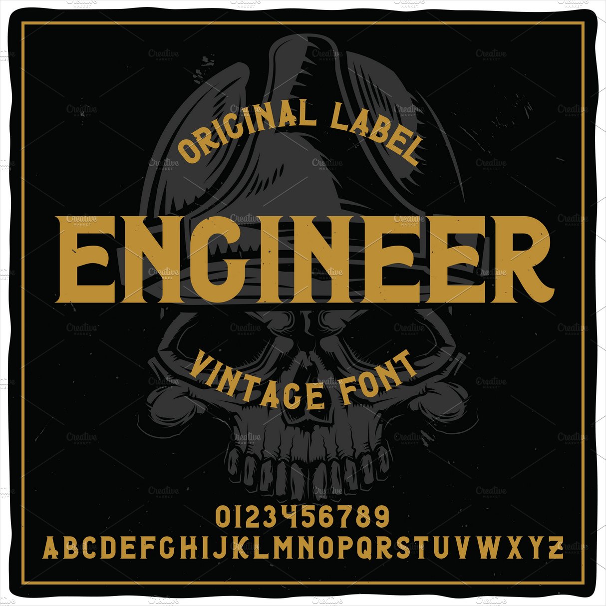 Vintage label typeface Engineer – MasterBundles
