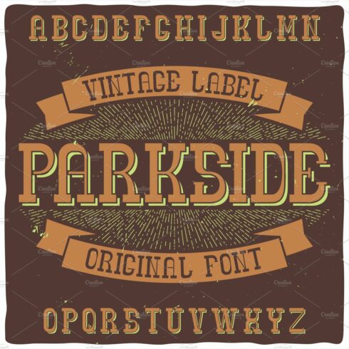 Vintage label typeface Parkside – MasterBundles