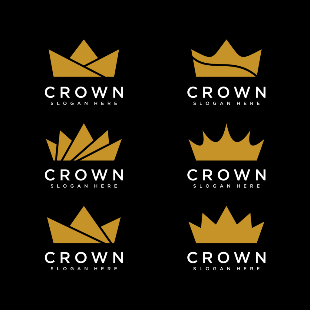 set of crown logo vector - MasterBundles