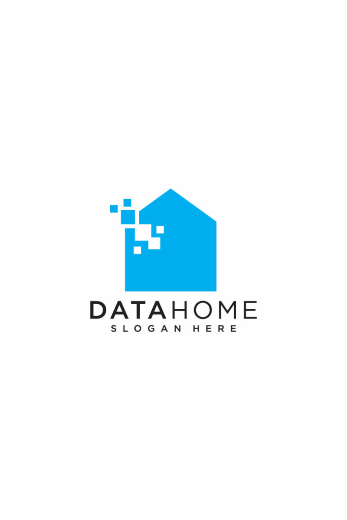 data home logo design vector - MasterBundles