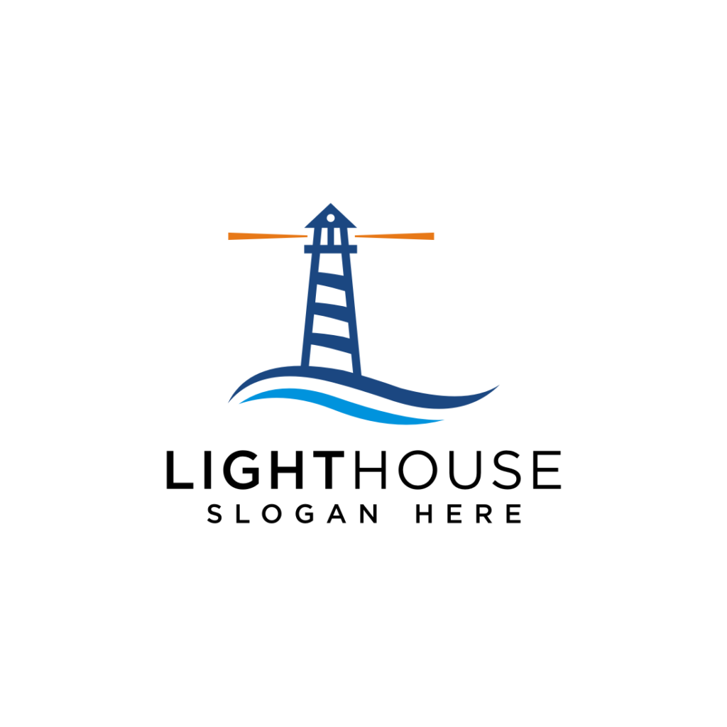 lighthouse logo vector design - MasterBundles