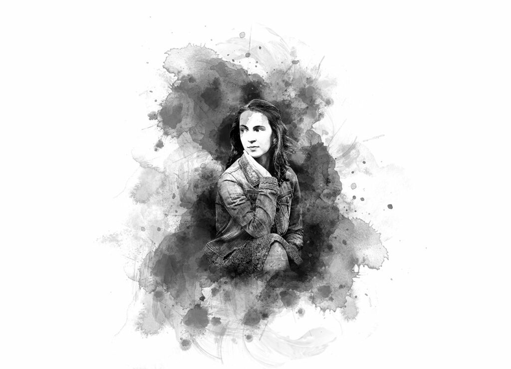 Ink Bleed Effect Photoshop Action – MasterBundles