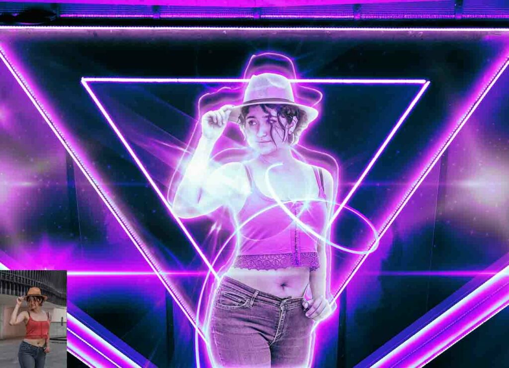 Advance Neon Effect Photoshop Action – MasterBundles