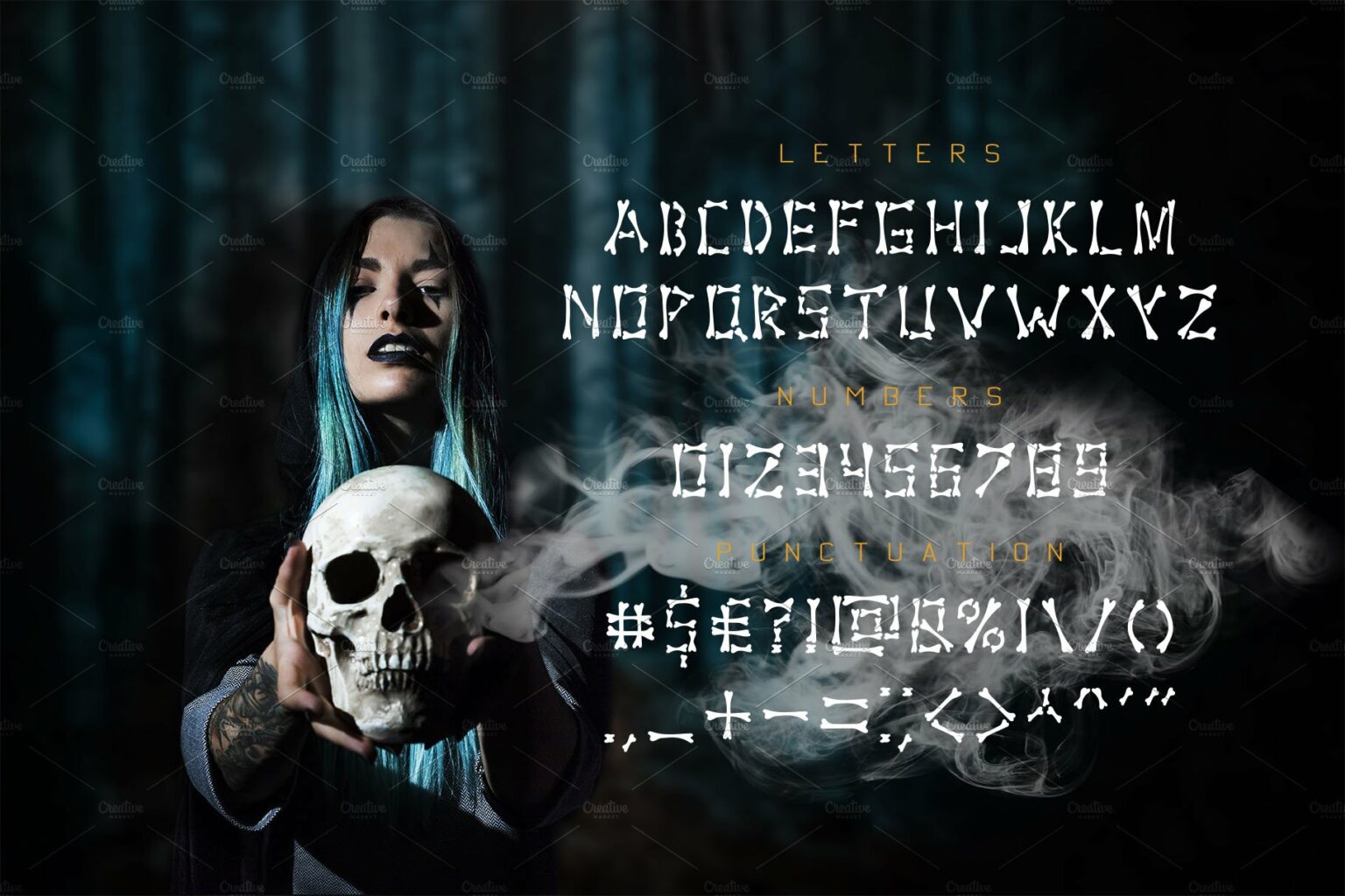 Skeleton Font and Graphics Pack – MasterBundles
