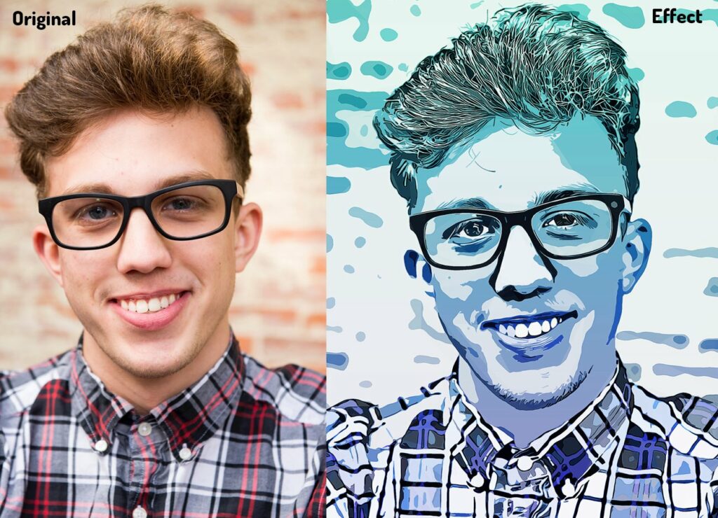 Vector Art Effect Photoshop Action – MasterBundles