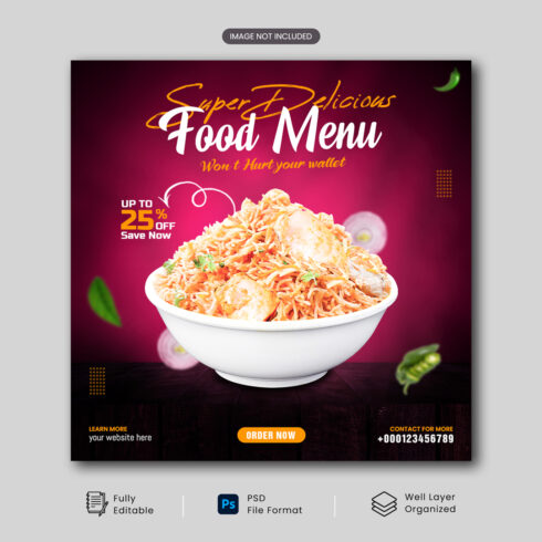 Social media post template design - MasterBundles