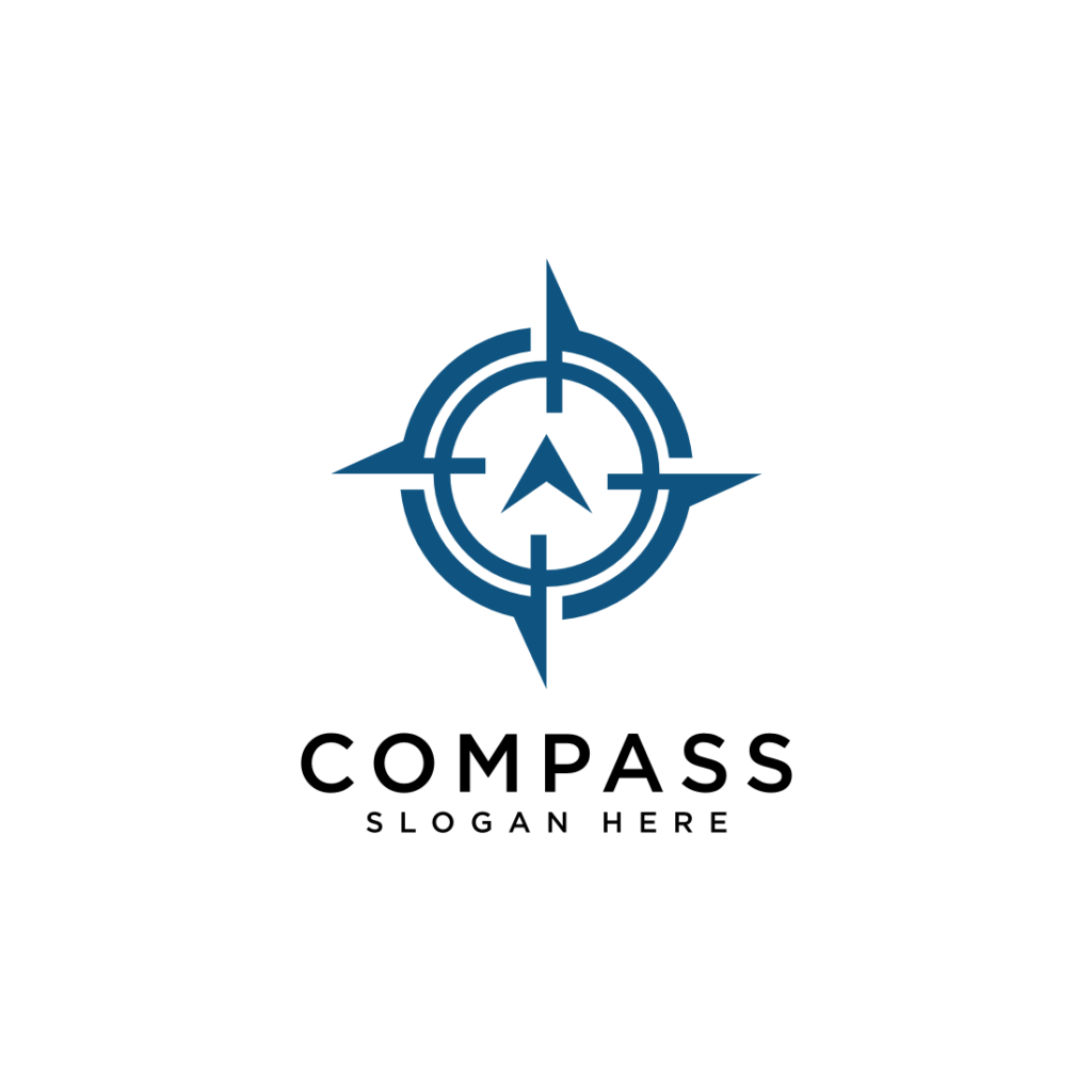 compass logo design vector template - MasterBundles