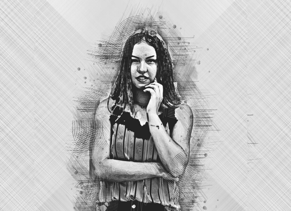 Pencil Canvas Sketch PS Action – MasterBundles