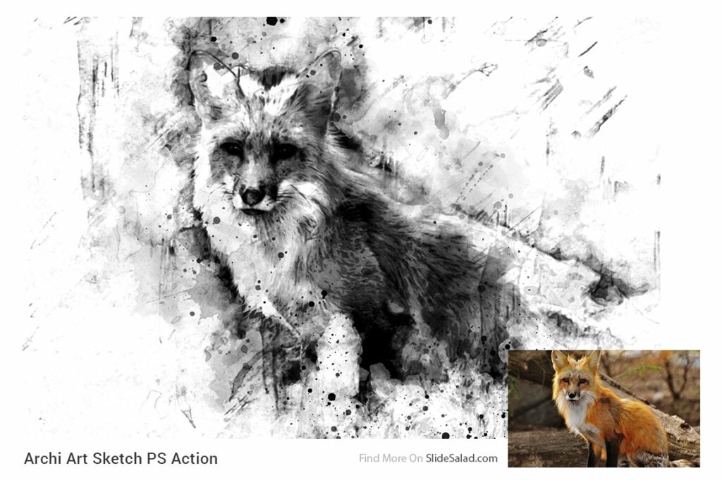 Ink Art Photoshop Action – MasterBundles