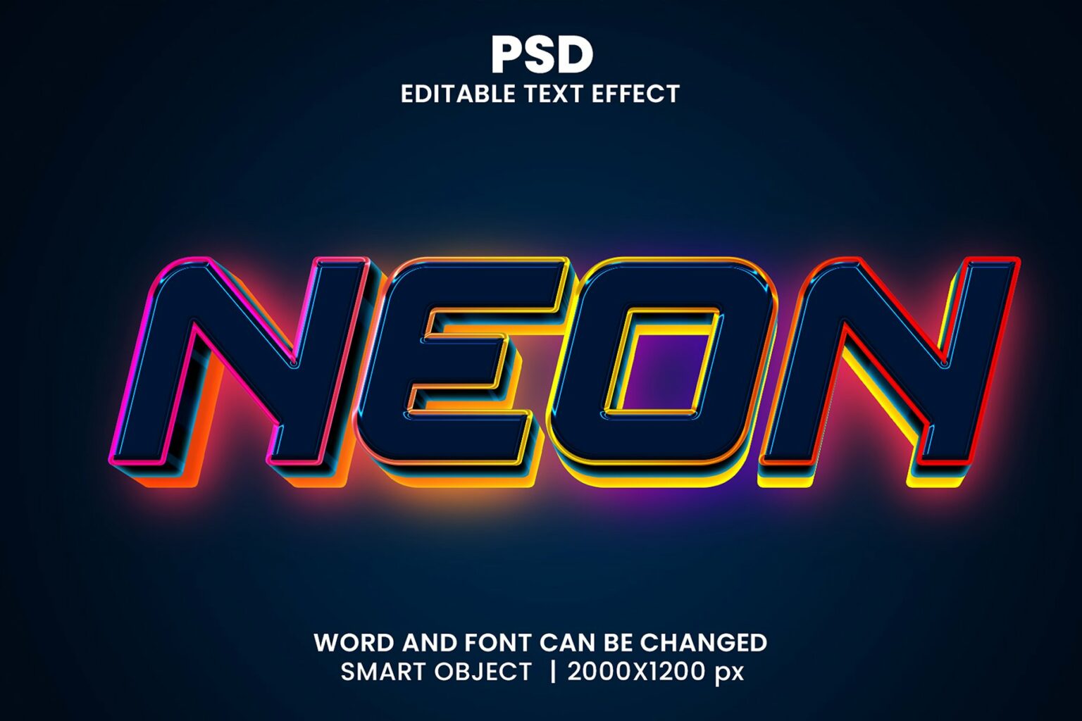 RGB Neon 3d Psd Text Effect – MasterBundles