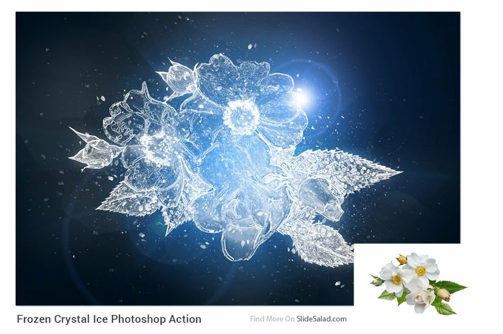 Frozen Crystal Ice Photoshop Action – MasterBundles