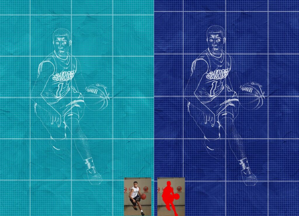 Blueprint Effect Photoshop Action – MasterBundles