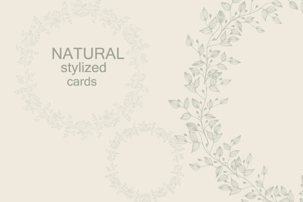 NATURAL stylized cards - MasterBundles
