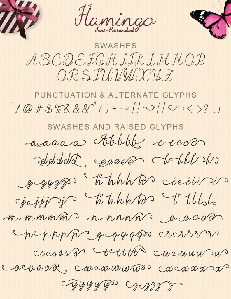 Hand Drawn Flamingo Font – MasterBundles