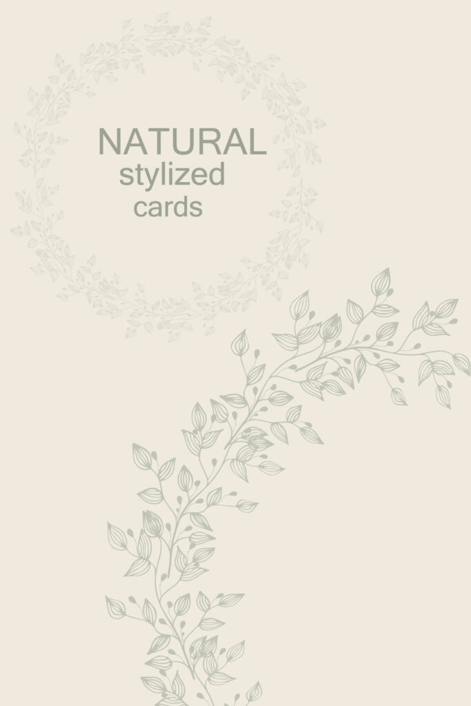 NATURAL stylized cards - MasterBundles