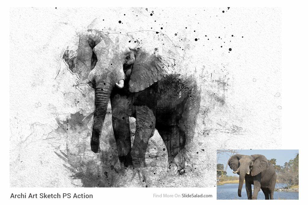 Ink Art Photoshop Action – MasterBundles