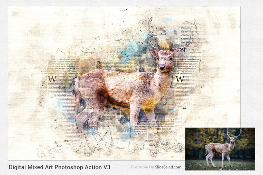 Digital Mixed Art Photoshop Action – MasterBundles