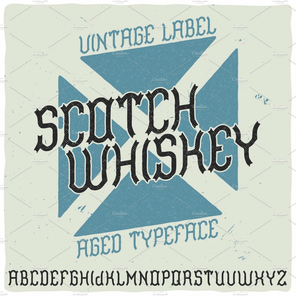 Vintage typeface Scotch Whiskey – MasterBundles
