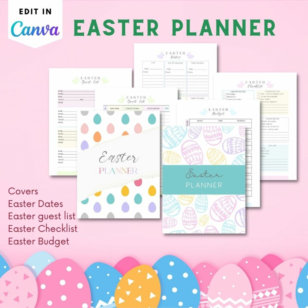Easter Planner - Canva Template - MasterBundles