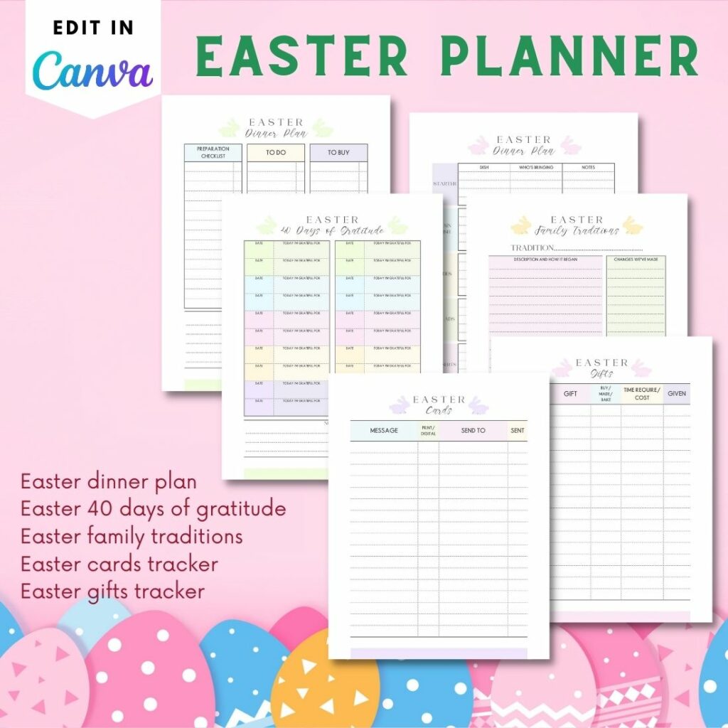 Easter Planner - Canva Template - MasterBundles