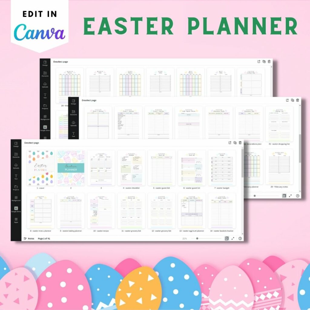Easter Planner - Canva Template - MasterBundles