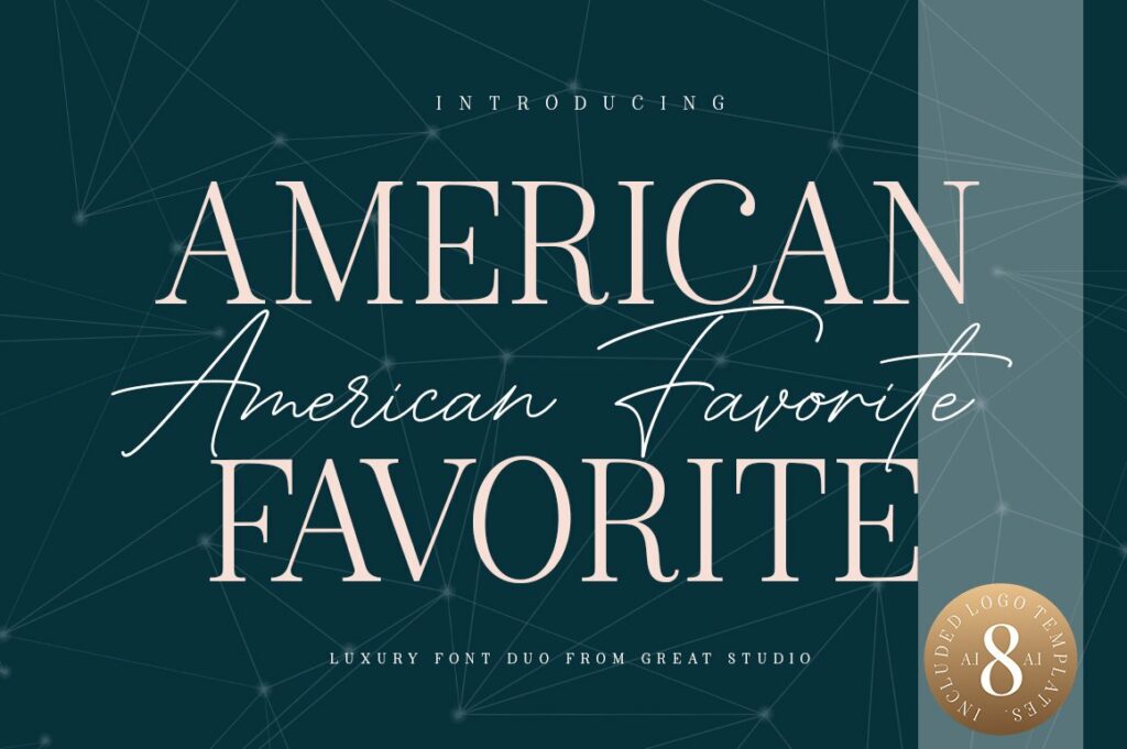 American Favorite Font Duo + Logo – MasterBundles