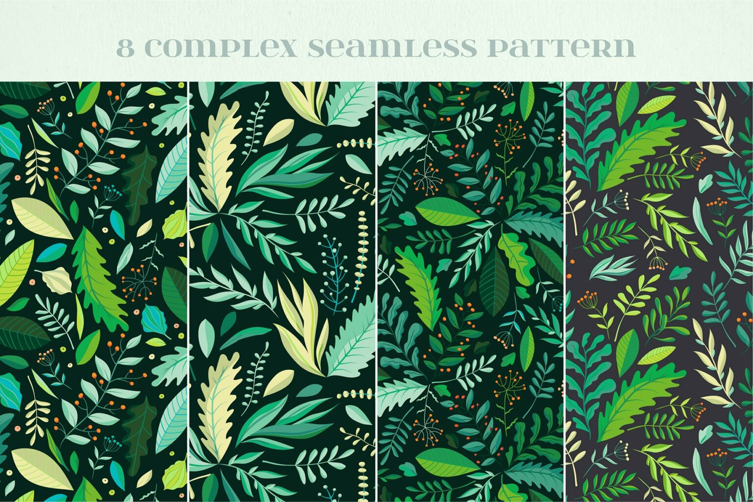 Forest Twilight Patterns, elements – MasterBundles