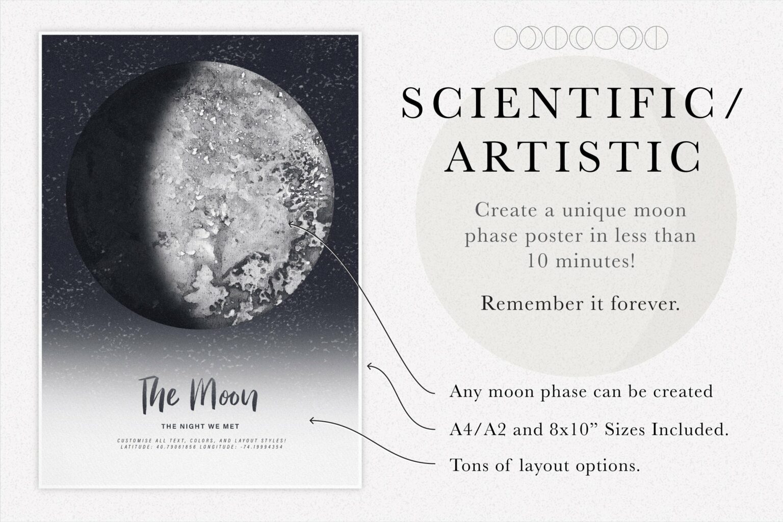 Lunar Phase Poster Creator – MasterBundles