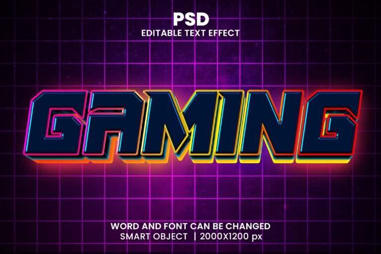 RGB Neon 3d Psd Text Effect – MasterBundles
