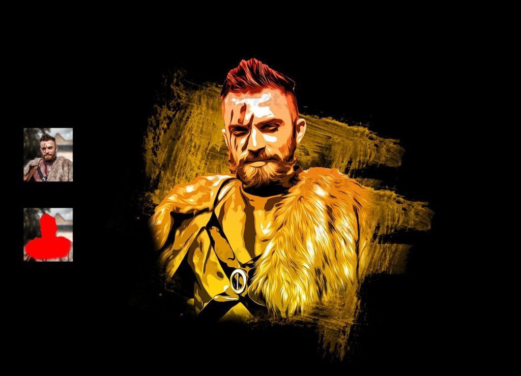 Viking Cover Portrait PS Action – MasterBundles