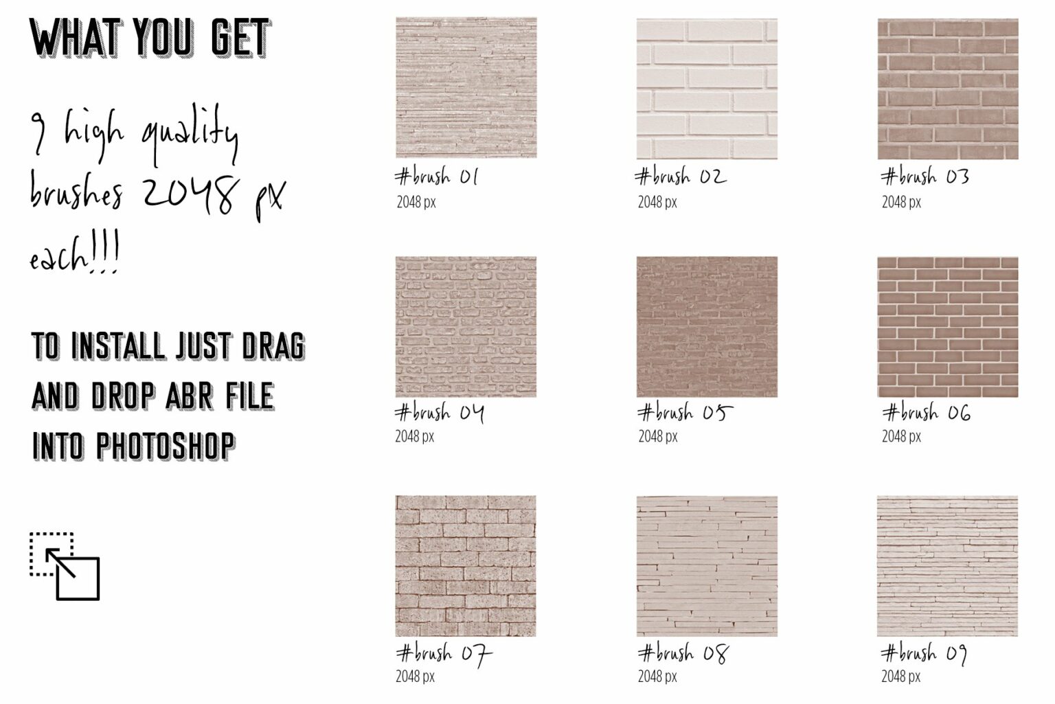 Photoshop Brush Set Brick Texture – MasterBundles