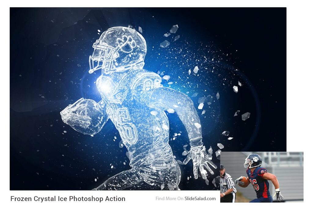 Frozen Crystal Ice Photoshop Action – MasterBundles