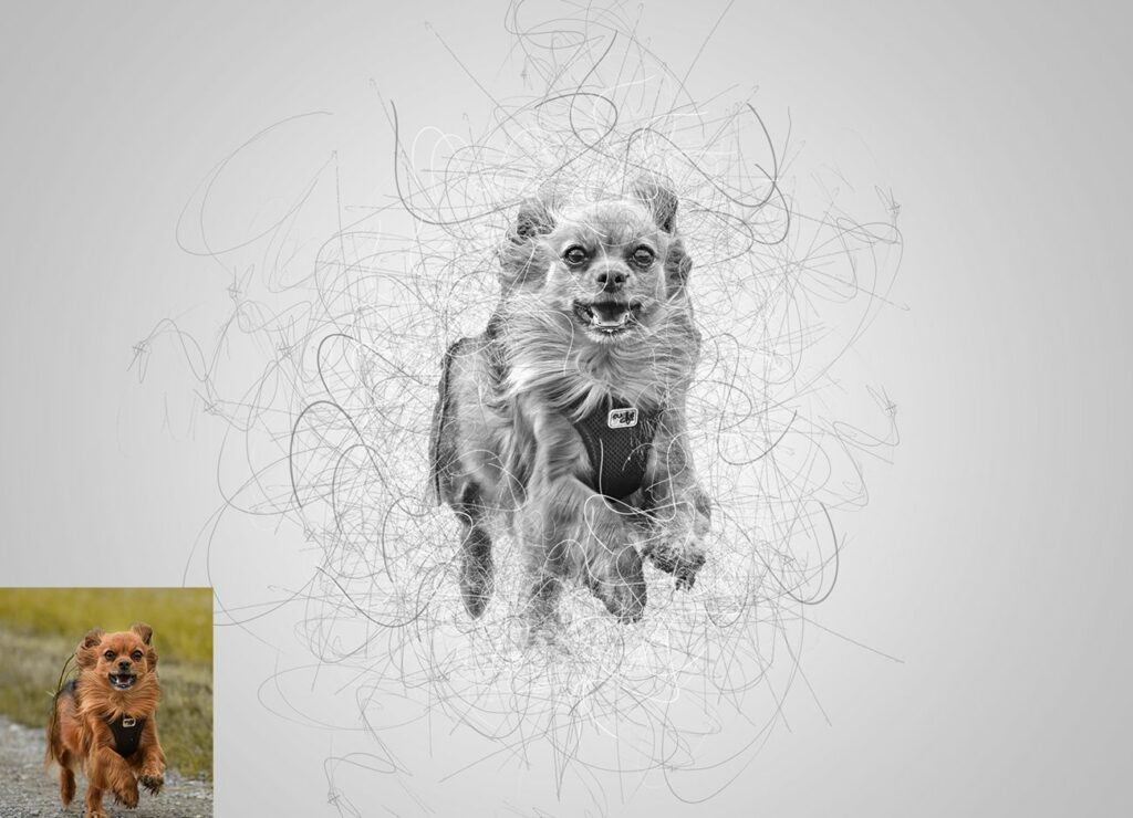Scribble Drawing Photoshop Action – MasterBundles