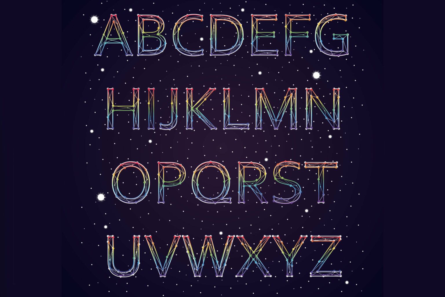 Font constellation vector – MasterBundles