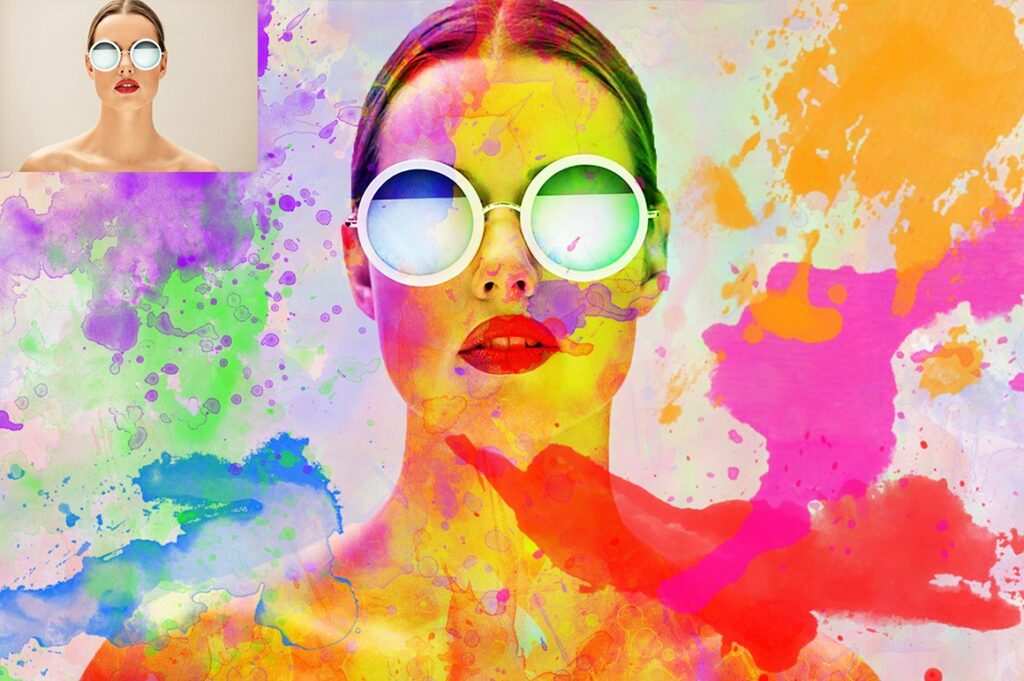 Color Splatter Photoshop Action – MasterBundles