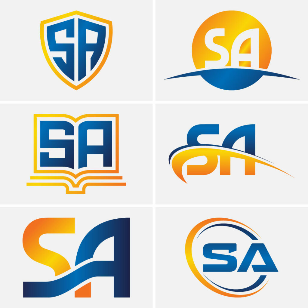 Initial Letter S A Logo Design Vector Template. Graphic Alphabet Symbol ...