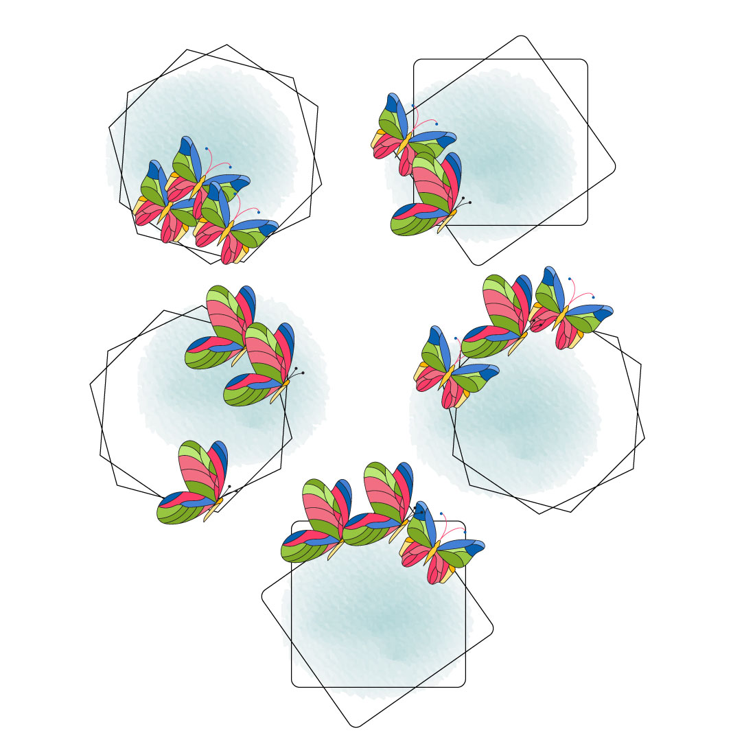 Creative Colorful Butterfly Illustrations - MasterBundles