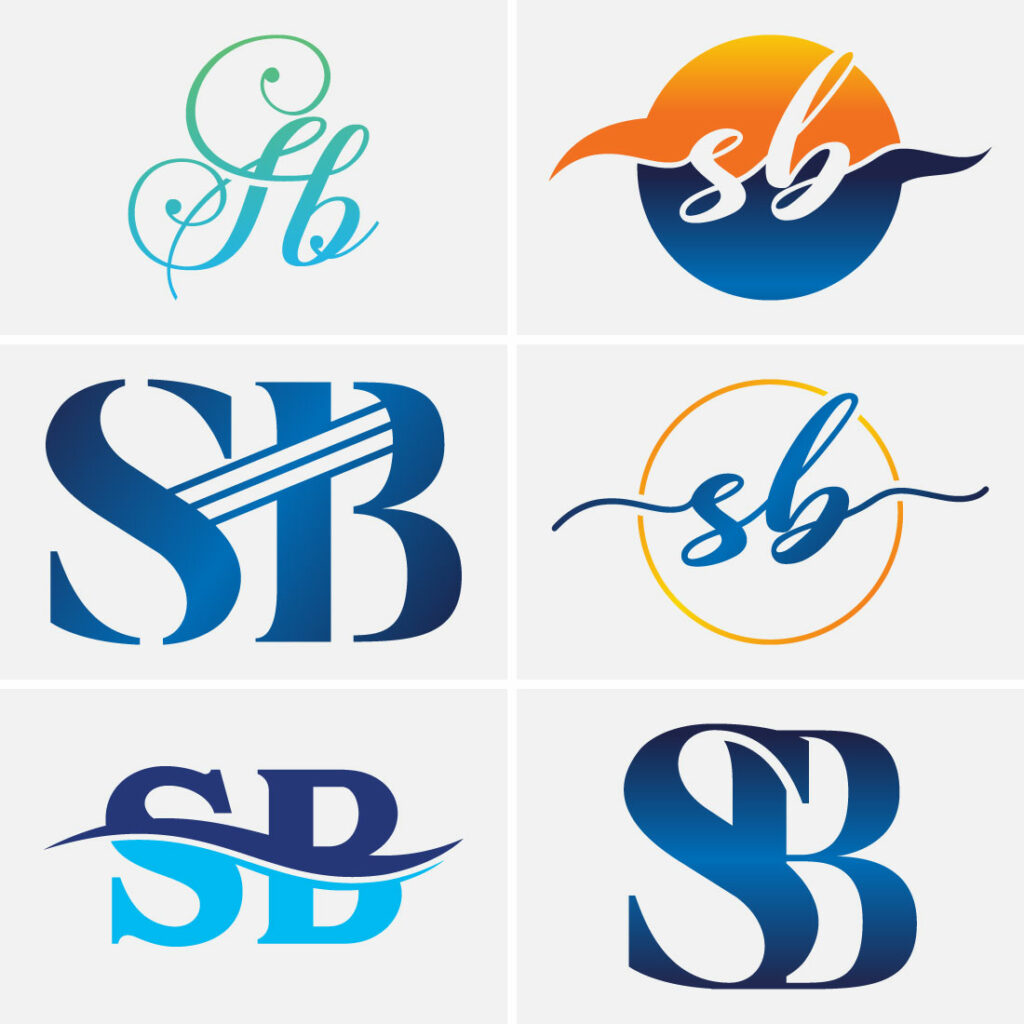 Initial Letter S B Logo Design Vector Template. Graphic Alphabet Symbol For Corporate Business ...