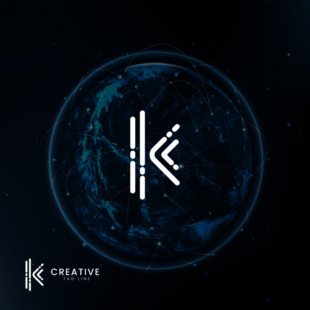 Technology Logo With Letter K - MasterBundles