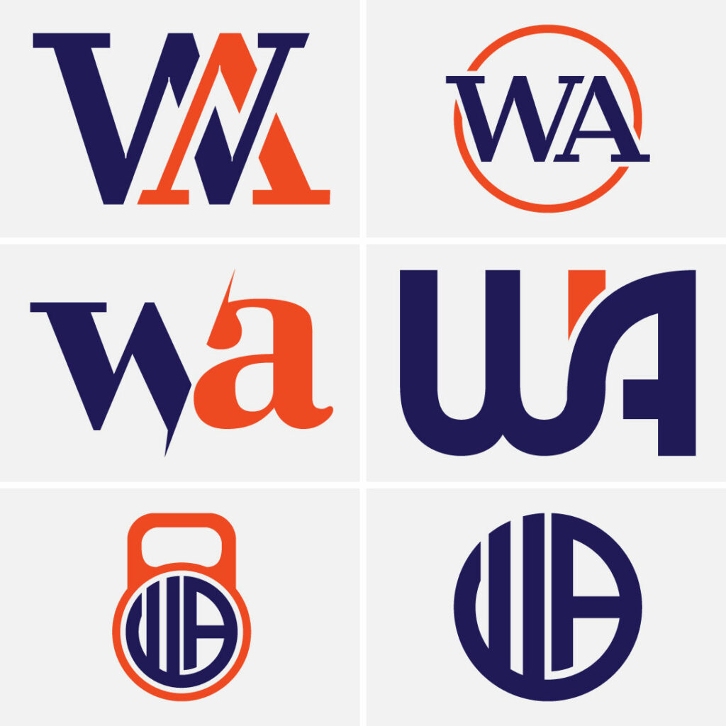 Initial Letter W A Logo Design Vector Template. Graphic Alphabet Symbol ...