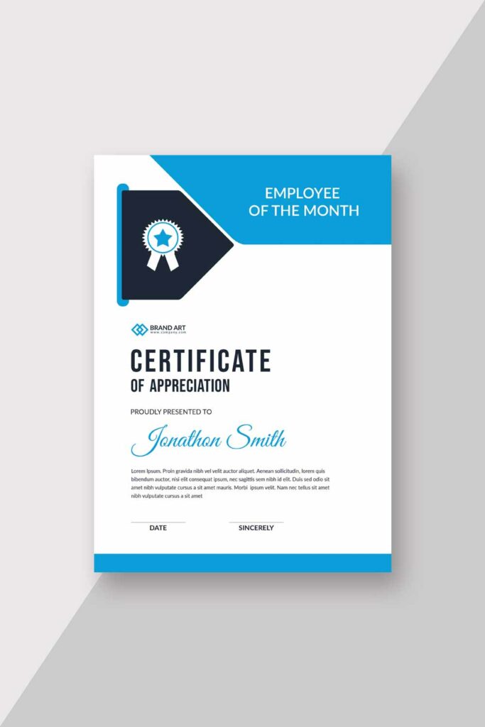 Corporate Award Certificate Template - MasterBundles
