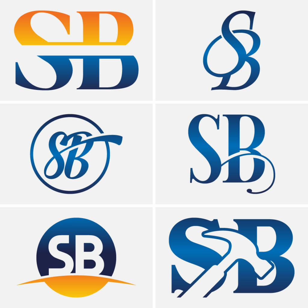 Initial Letter S B Logo Design Vector Template. Graphic Alphabet Symbol ...
