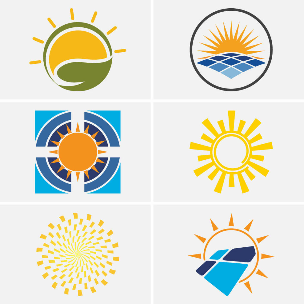 Abstract creative sun logo design, Summer Sun Logo, Sunburst icon sign ...