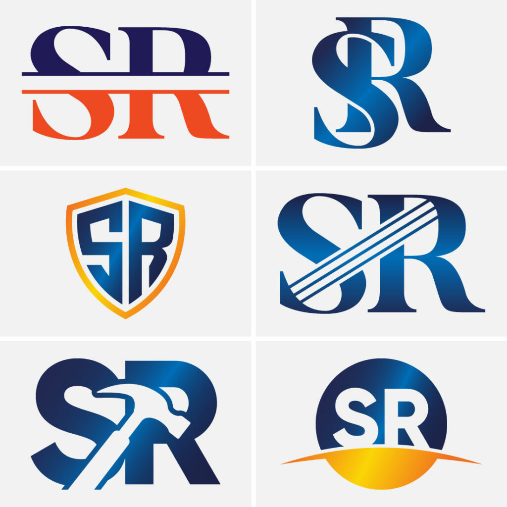 Initial Letter S R Logo Design Vector Template. Graphic Alphabet Symbol ...