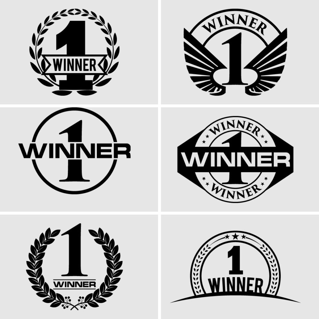 Golden number-one icon, Award, champion, winner, success concept ...