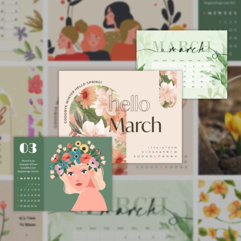 10 Free Calendar - March – MasterBundles