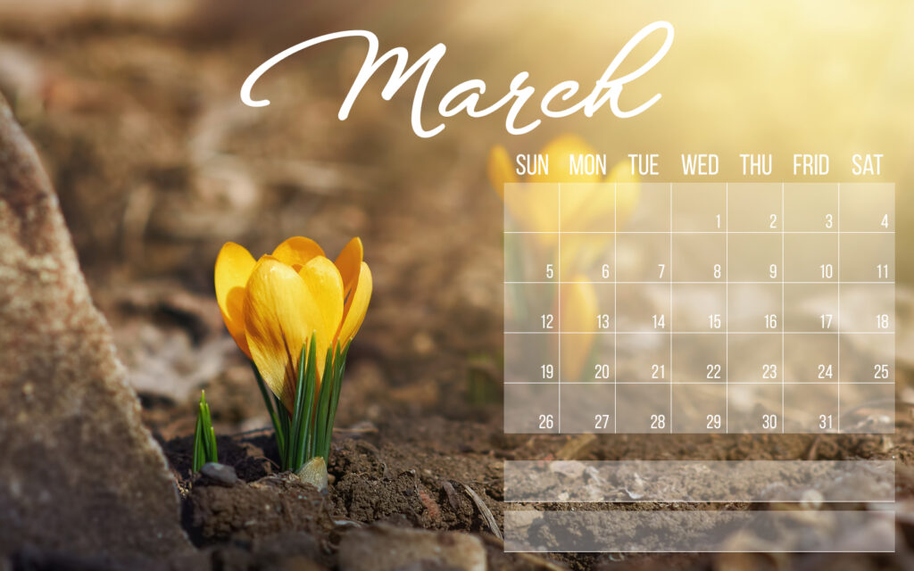 Free Cute March Calendar - MasterBundles