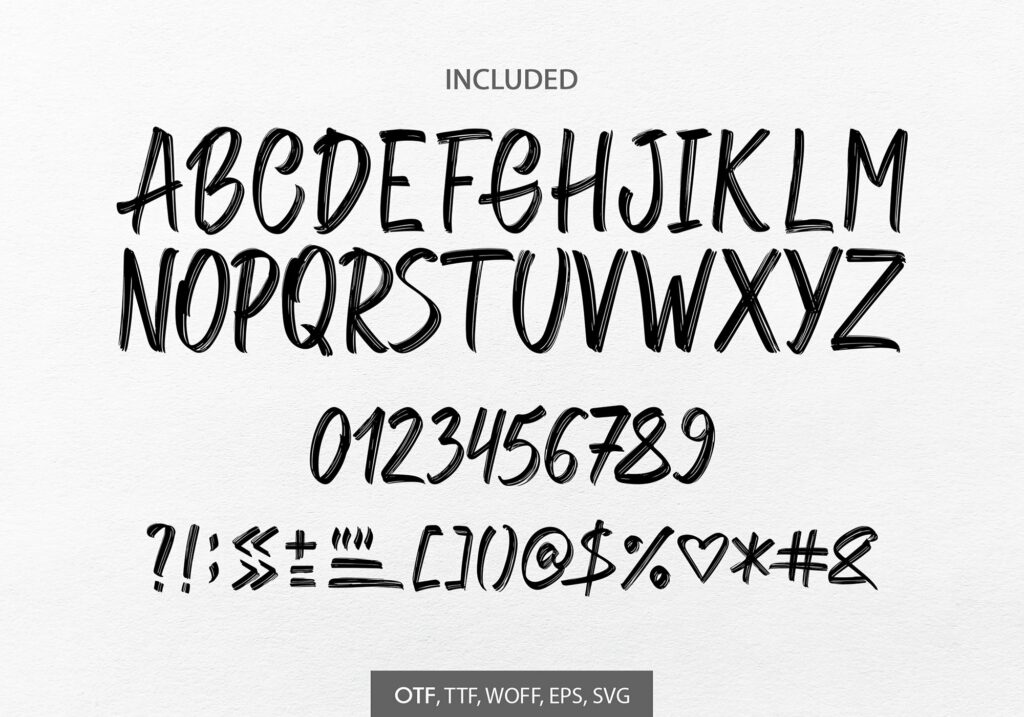 InkBrushFont. Hand drawn font. – MasterBundles