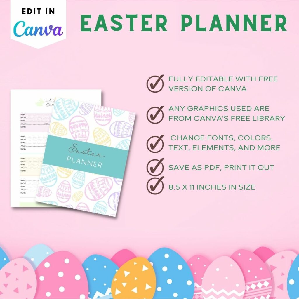 Easter Planner - Canva Template - MasterBundles