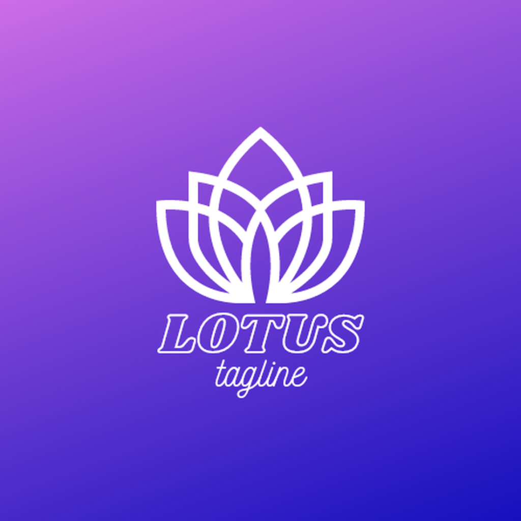 Minimalist Lotus Logo Design - MasterBundles